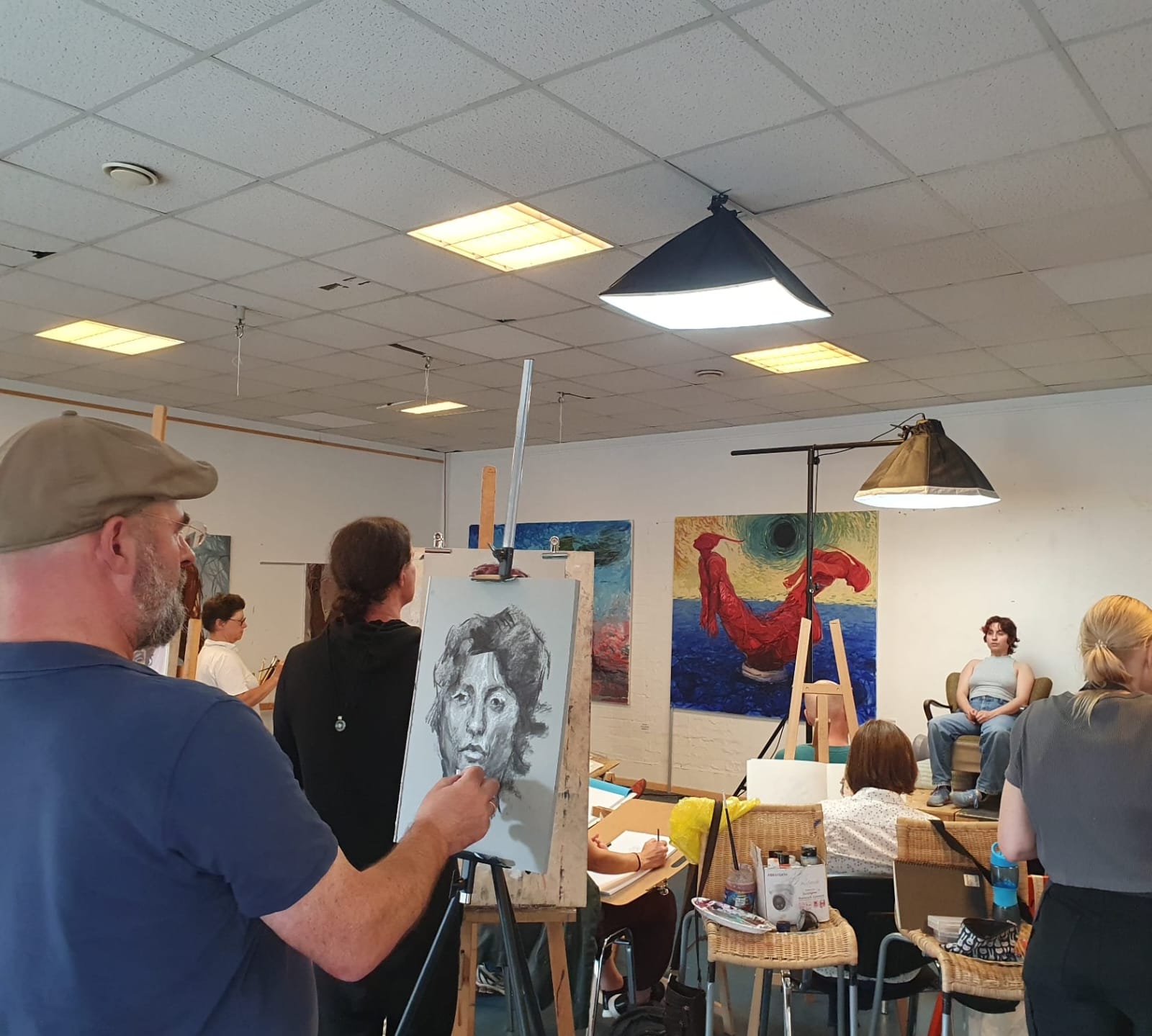 Porträtzeichnen am 09.08.2023 — deiner-meiner